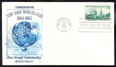 1964 NEW YORK WORLD'S FAIR Stamp 1244 Fleetwood Blue FDC First Day ...