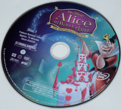Alice in Wonderland (DVD, 2004, 2-Disc Set, The Masterpiece Edition ...