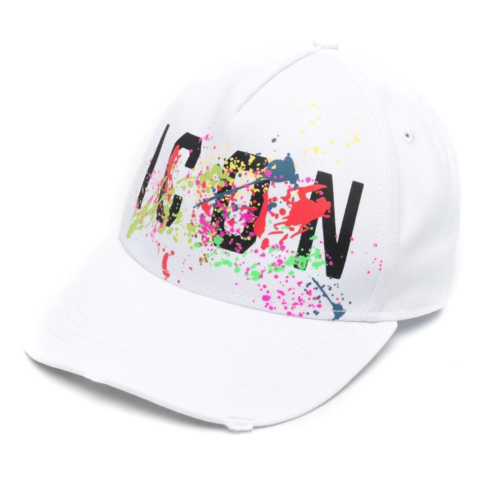 Dsquared2 Icon Splash Cap Baseballcap Paint-Splatter Hat | eBay