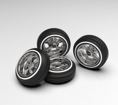 1:32 15” Cragar Deep Dish Wheels On 520’s Tire Set. | eBay