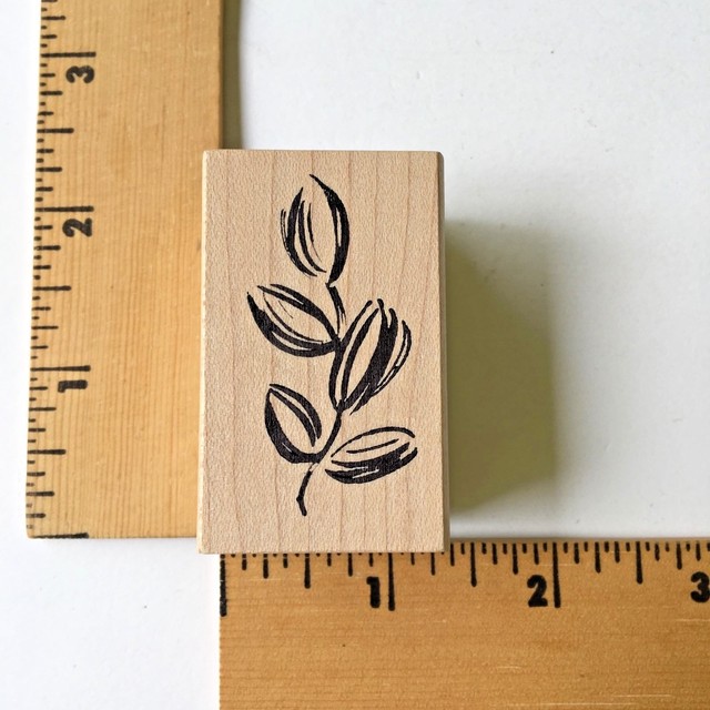 LEAVES on BRANCH - Magenta Rubber Stamp - Tree Leaf Harvest Nature ...