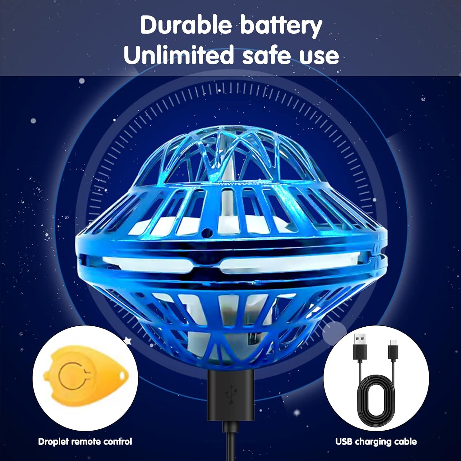 Magic Fly /nova Pro Flying Ball Space Orb Mini Drone UFO Boomerang Toy ...