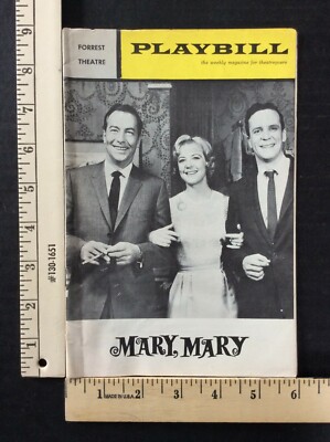 Rare Original VTG 1963 Mary Mary Forrest Theatre Playbill w Sound of ...