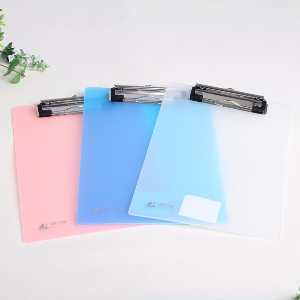 A6/A5/A4 Colored Plastic Metal Clip Clipboard Paper Writing Plate Note ...