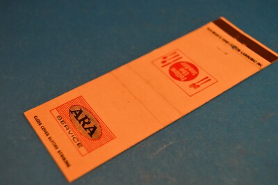 ARA SERVICE food restaurants concession FS MATCHCOVER matchbook match ...