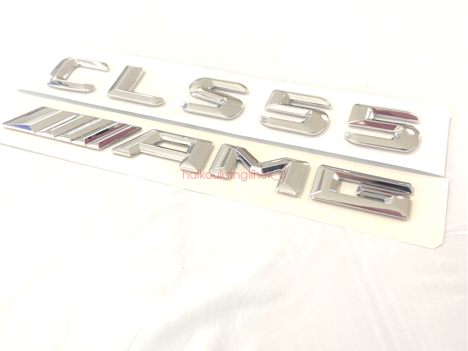#1 CHROME CLS55+AMG FIT REAR TRUNK EMBLEM BADGE NAMEPLATE DECAL NUMBER ...