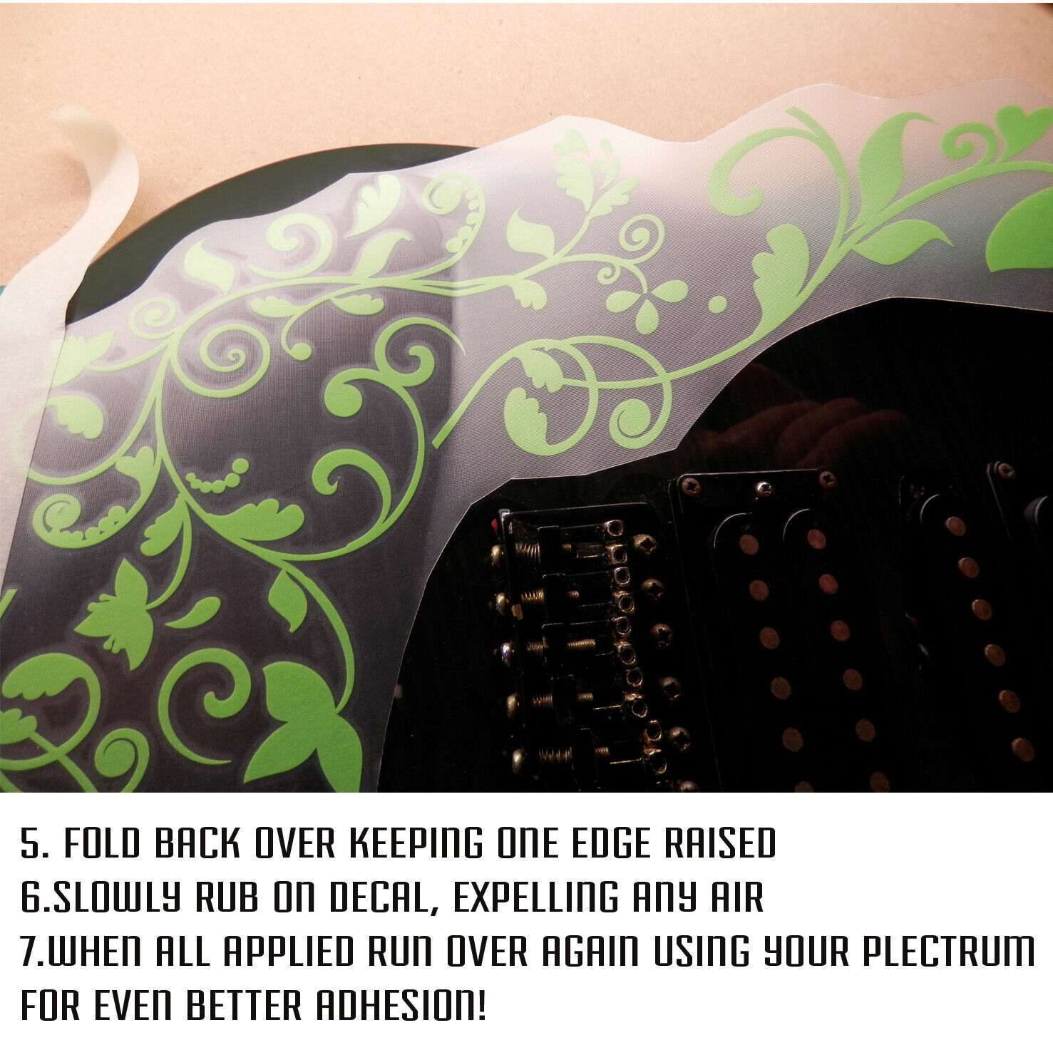 Pro Custom BARB WIRE Guitar Decal Stickers Fits All Guitars 12 Colour ...