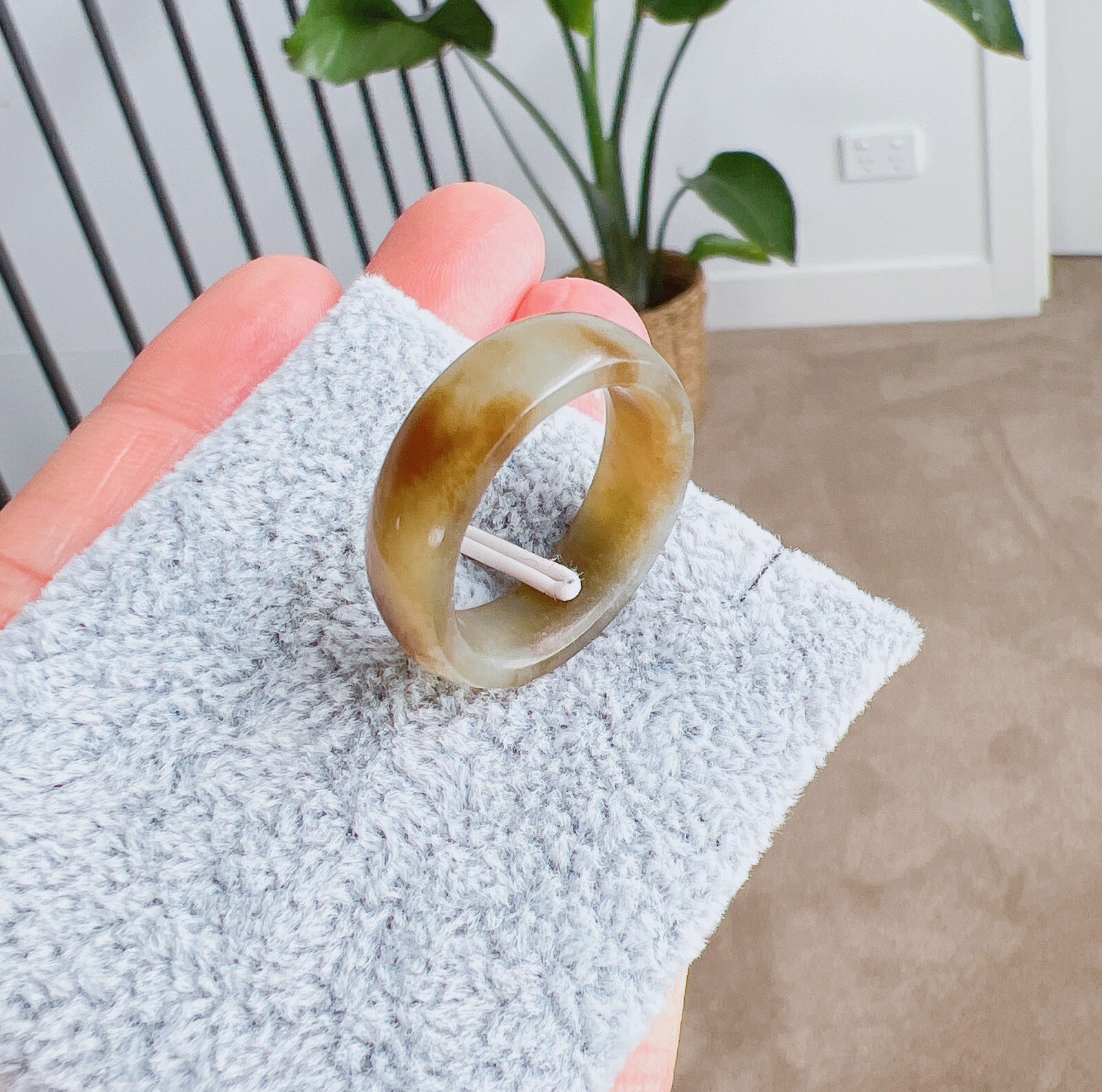 Beautiful Natural Real Hetian Jade Ring, Unisex Ring, Size 9 | eBay