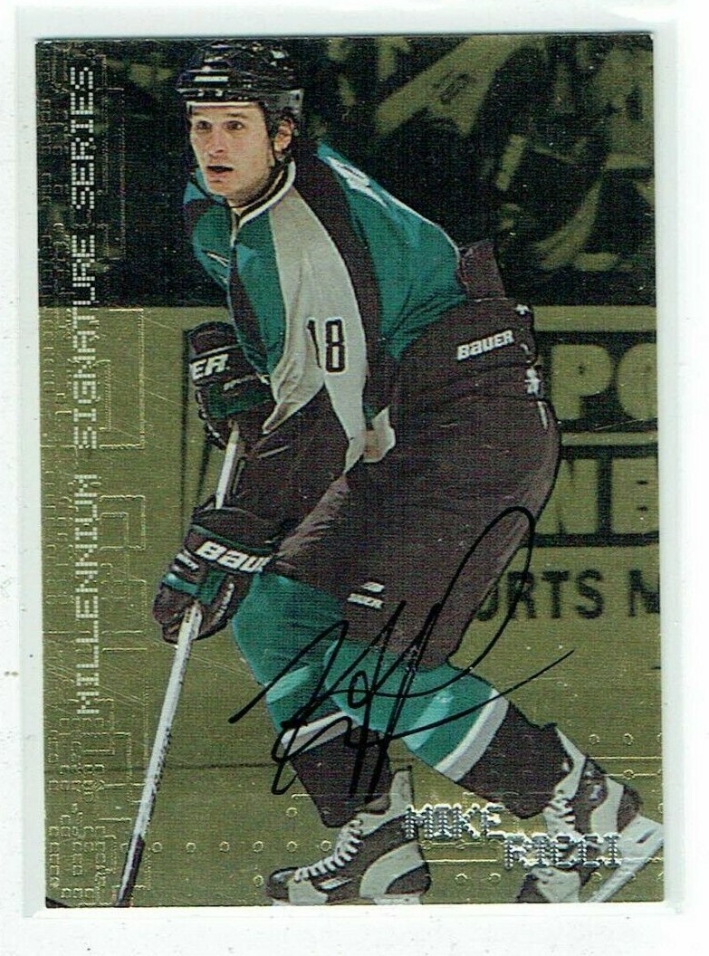 99-00 ITG In the Game Millennium Signature Series Mike Ricci Gold Auto ...