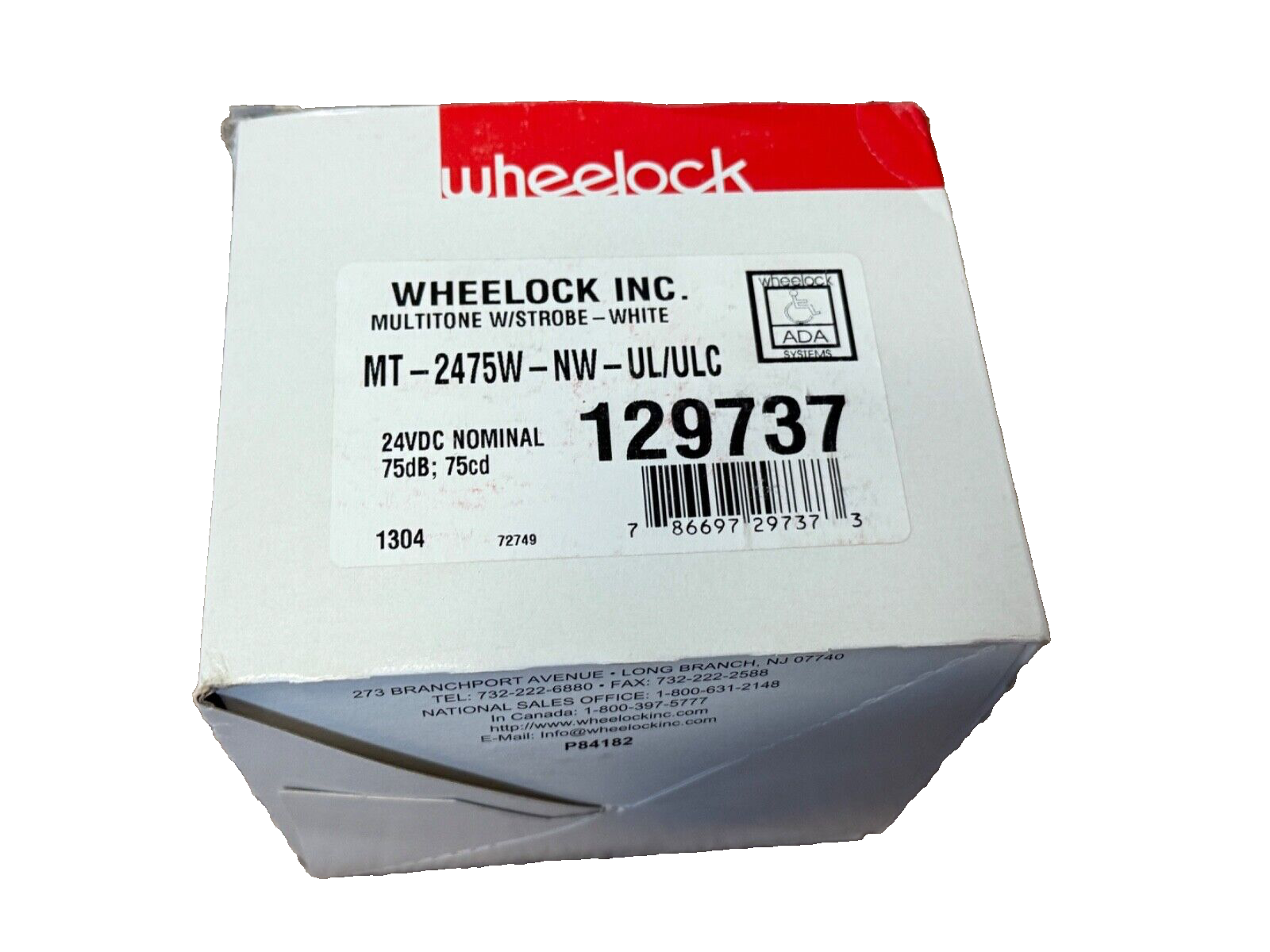 Eaton Wheelock MT-2475W-NW 129737 Fire Alarm Horn Strobe White (NEW IN ...
