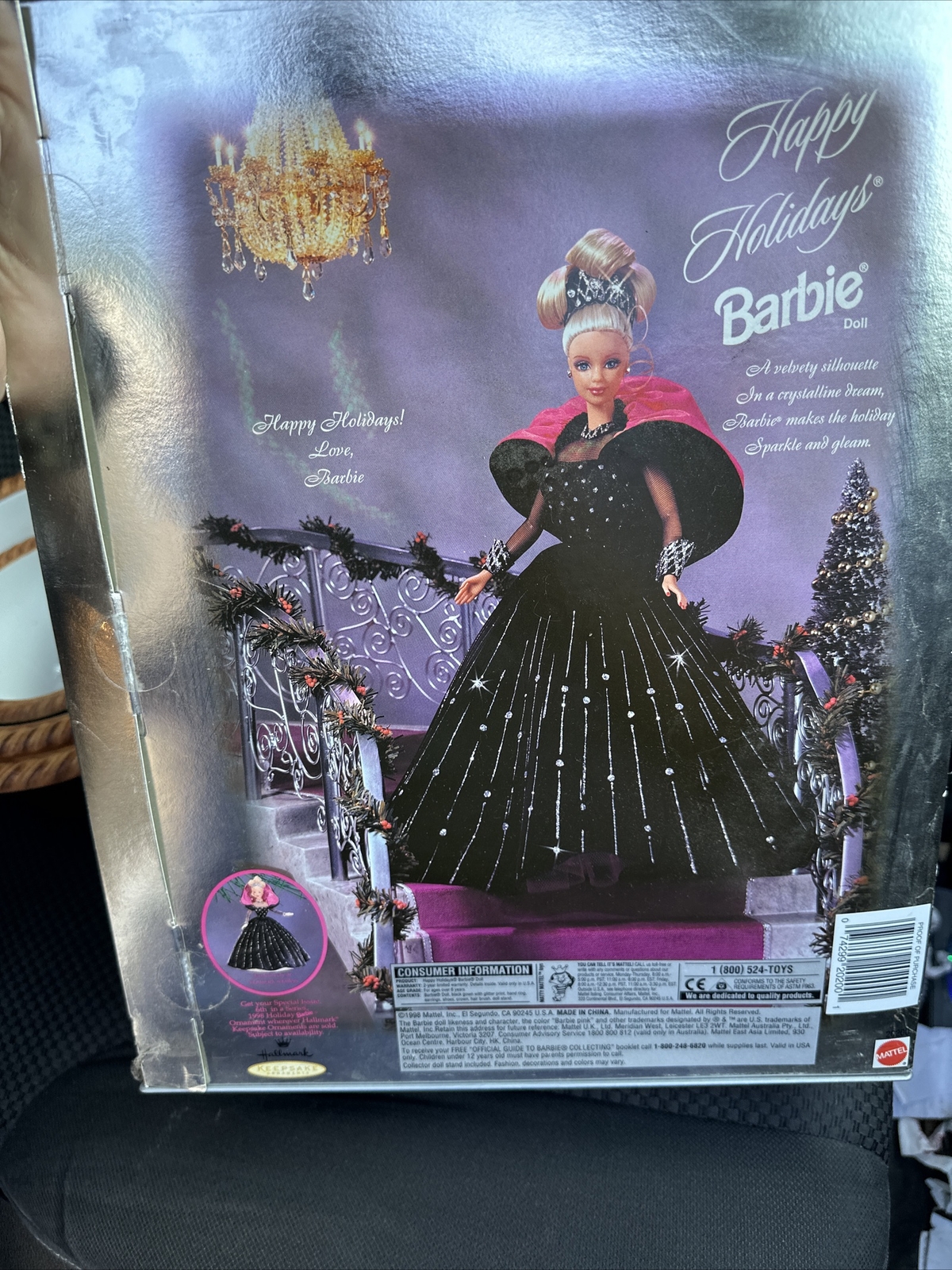 1998 HAPPY HOLIDAYS BARBIE SPECIAL EDITION RARE ERROR BOX MISPRINT ...