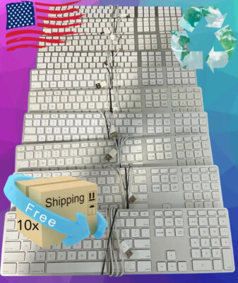 LOT OF 100 Apple A1243 Keyboard Genuine Macintosh Slim Aluminum ...