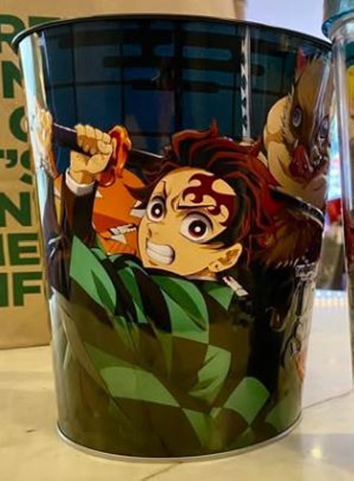 Demon Slayer Popcorn Bucket Infinity Castle The Movie Tin Tub Cinema ...