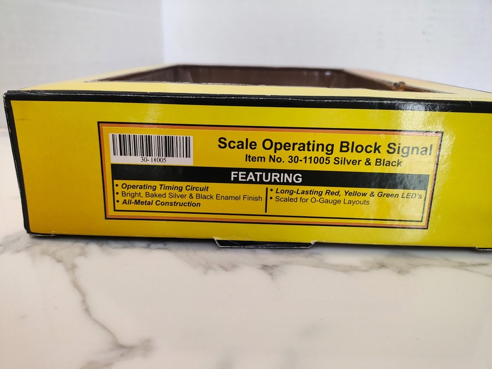 Scale Operating Block Signal 30-11005 Silver & Black MTH Rail King NIB ...