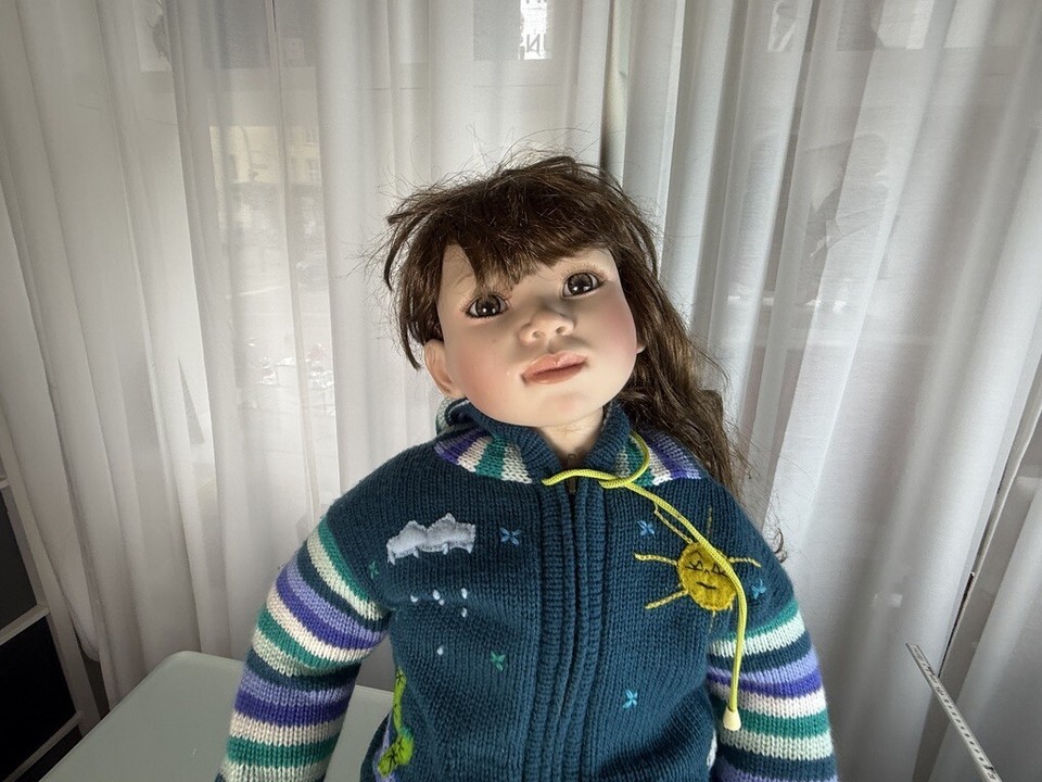 Artist doll, collector's item Christine Orange, vinyl doll, 103 cm ...