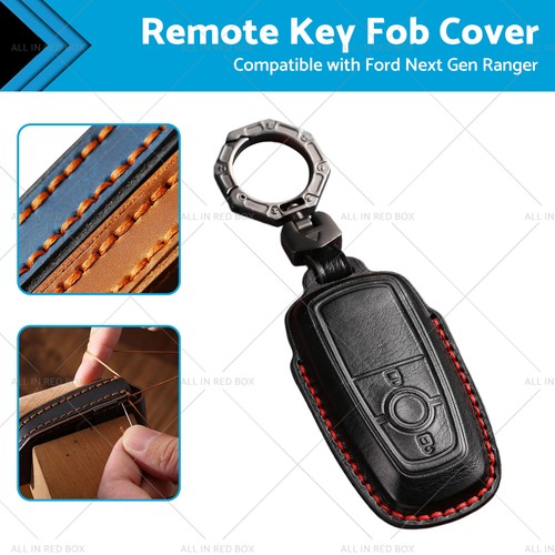 Leather Car Remote Key Fob Cover SuitableFor Ford Next Gen Ranger 22-23 ...