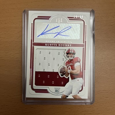 2025 National Treasures Collegiate Kurtis Rourke Auto Patch /39 Indiana ...