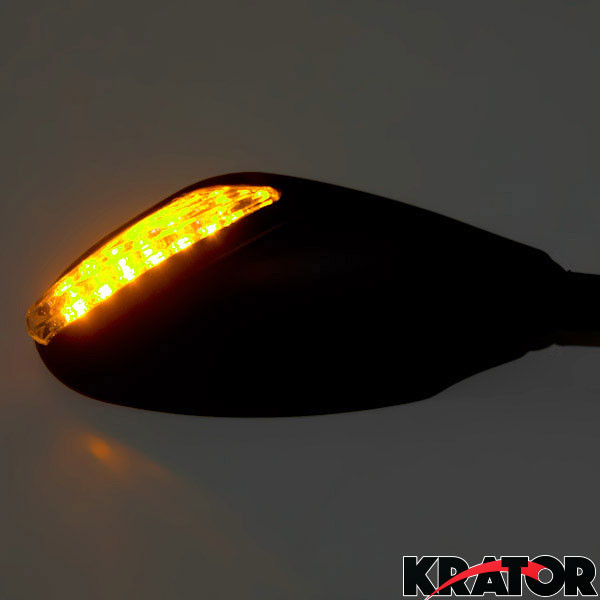Matte Black Integrated Mirrors w/ LED Turn Signals For Honda ST 1100 ...