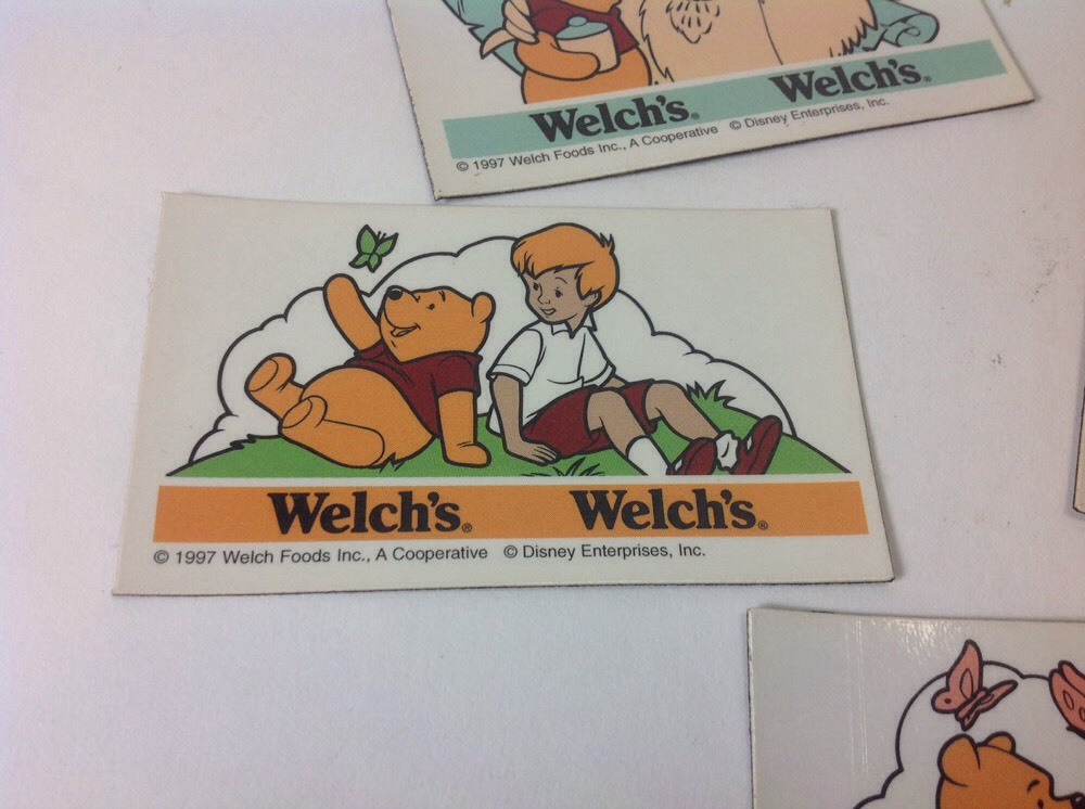 Lot of 5 - Welch's Foods / Disney Refrigerator Magnets Pooh Piglet ...