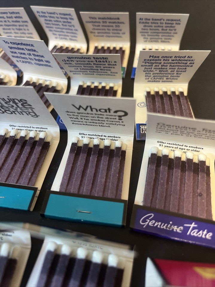 Lot Of 20 Vintage Unused FULL Camel Matchbooks Matches From 1991-2008 ...