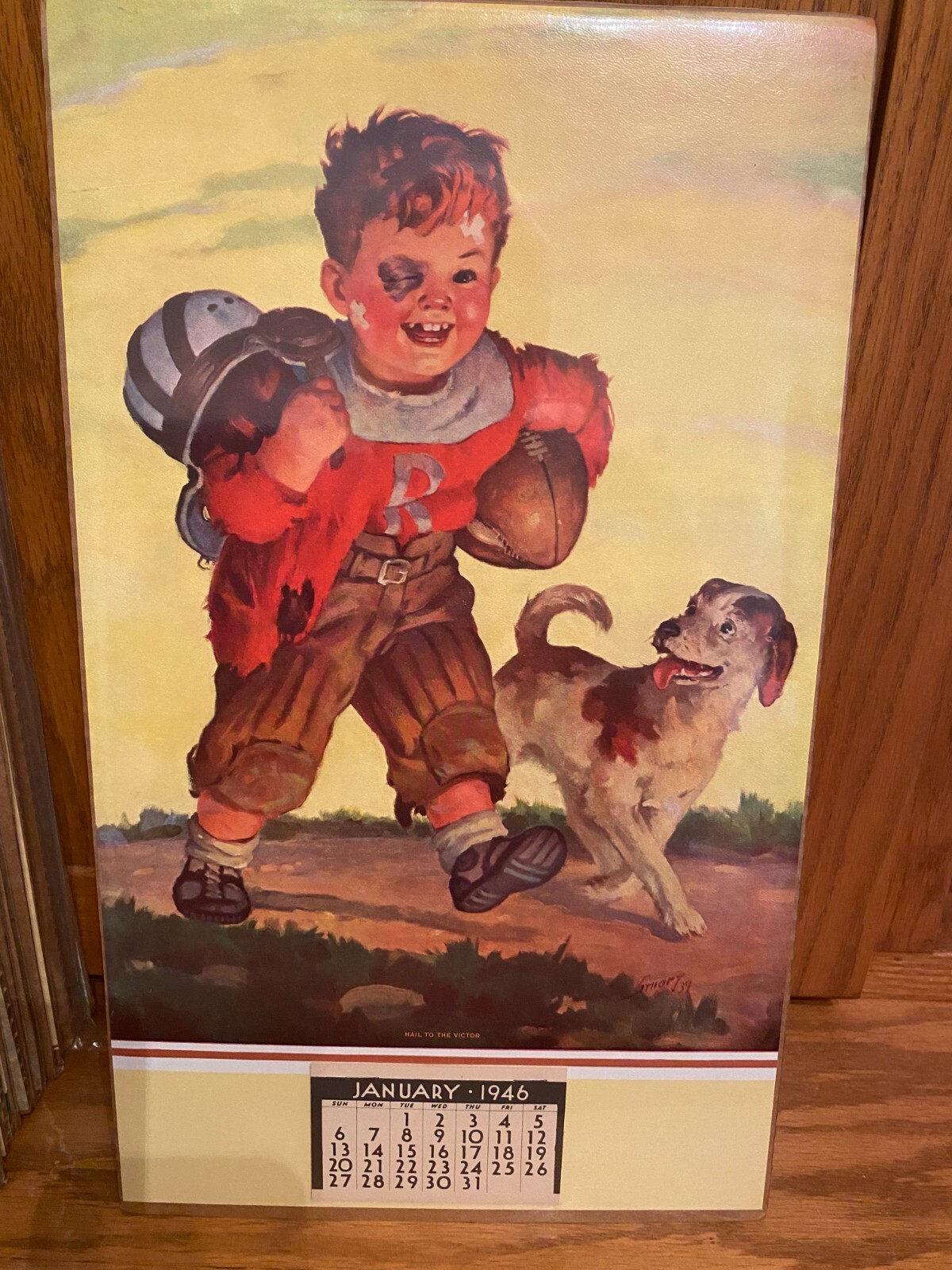 Vintage Unused 1946 Hail To The Victor Ramon James Stewart Lithograph ...