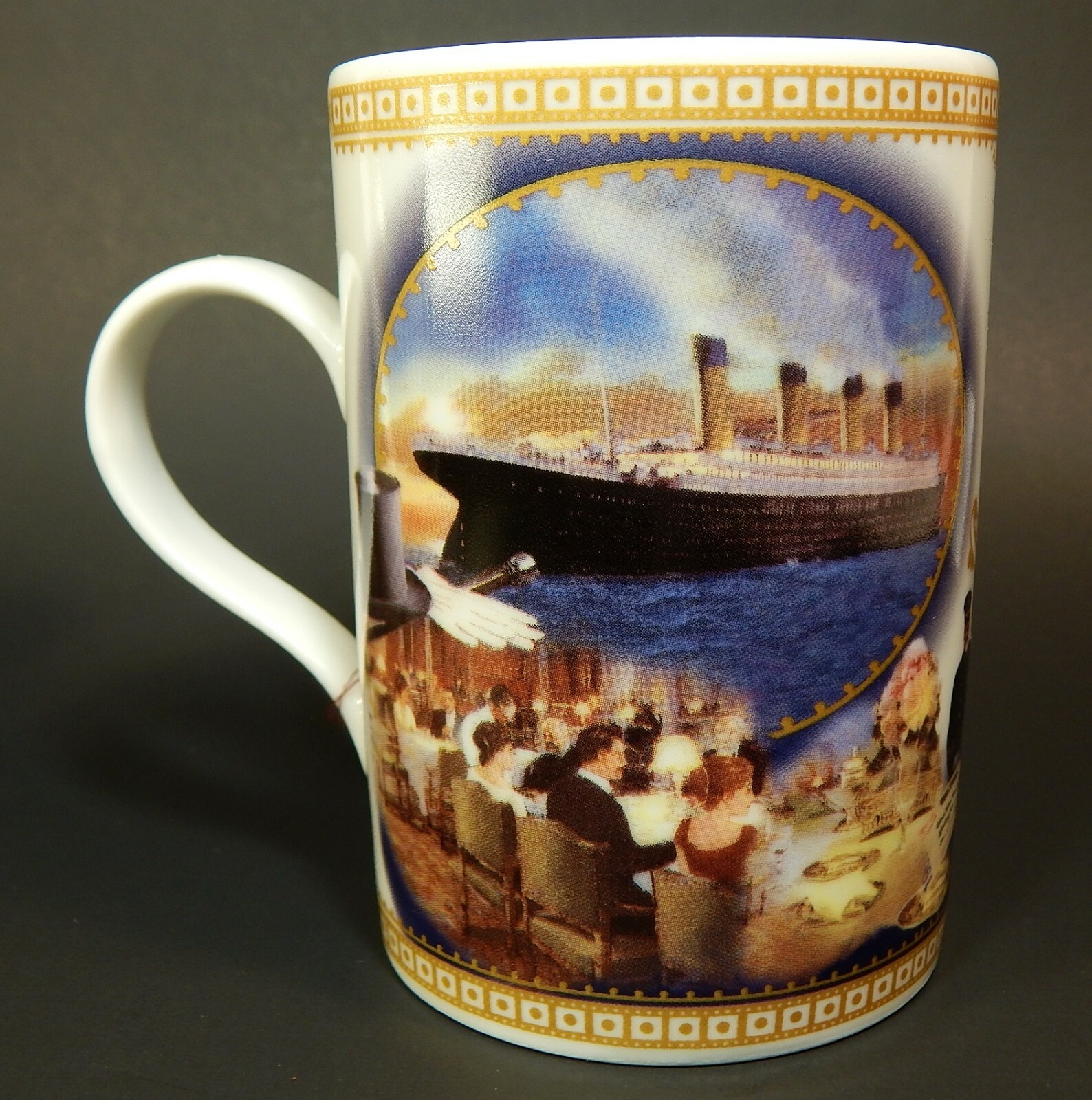 New Titanic Coffee Mug 2pc Set Davenport Pottery England Porcelain w ...
