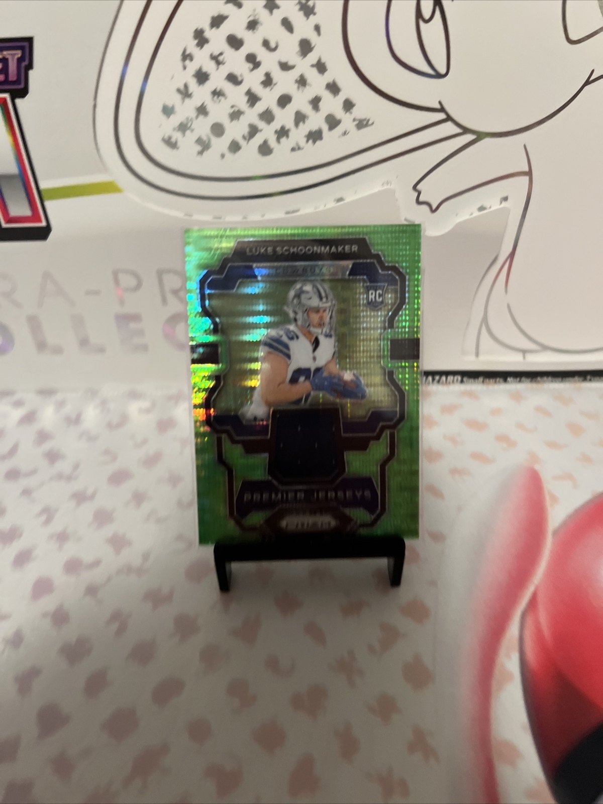 2023 Panini Prizm Luke Schoonmaker "Premier Jersey" Neon Green Pulsar ...