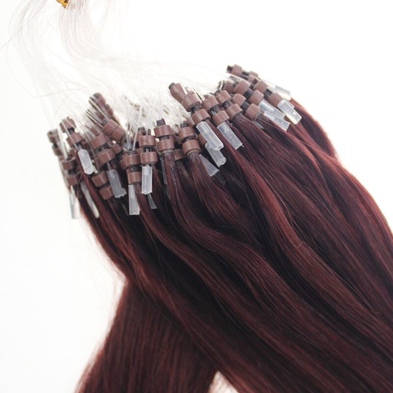 Micro Beads Hair Extensions Micro Ring Loop Tip Remy Human Hair Full ...