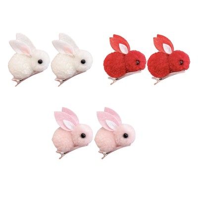 2x Bunny Hair Claw Clips Rabbit Hair Clip Cute Hair Accessories Rabbit ...