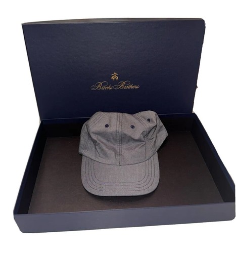 Brooks Brothers L/XL “Red Fleece” Denim Gray Baseball Cap 100% Cotton ...