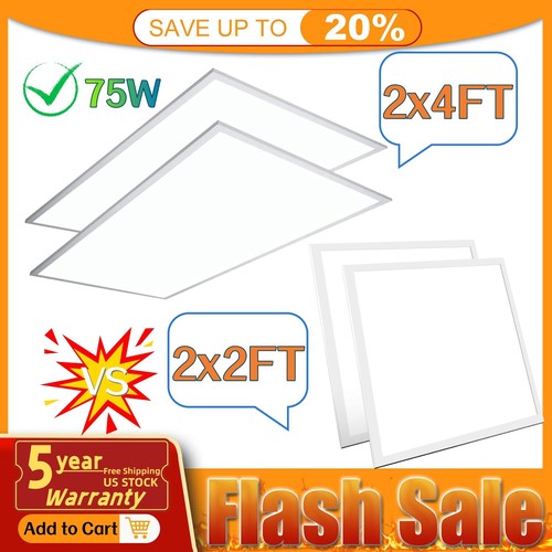 2X2 ft-45W 2X4 ft-75 Watt LED Flat Panel Light,Drop Ceiling Troffer LED ...