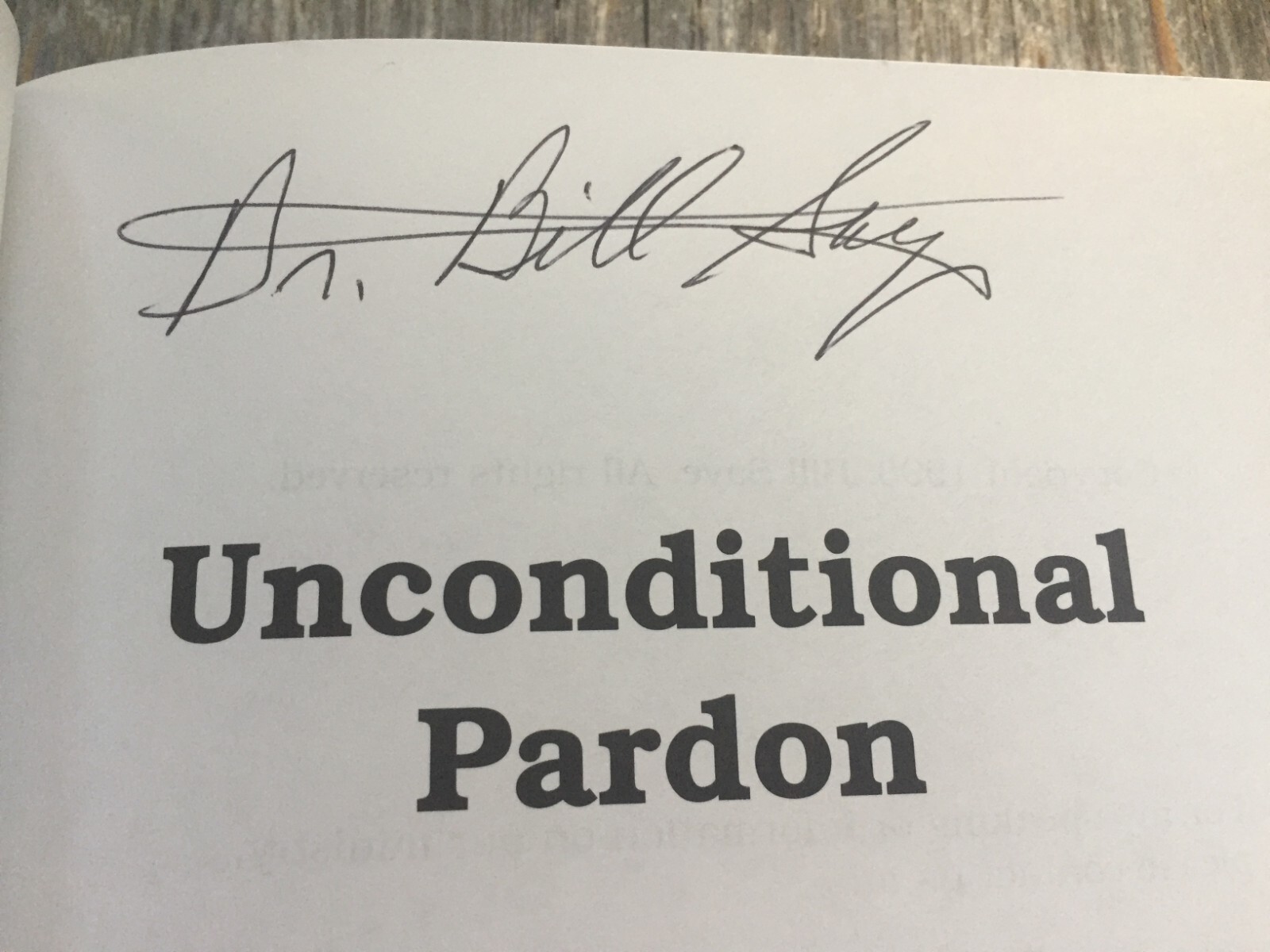 SIGNED - UNCONDITIONAL PARDON - by Bill Saye (1998, Paperback) | eBay