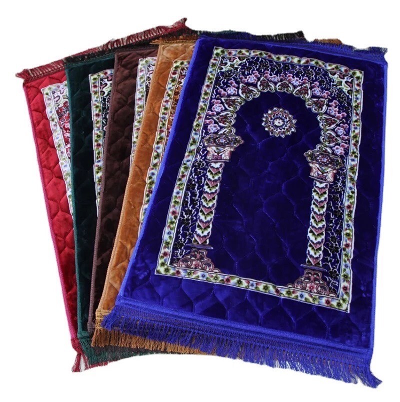 Prayer Rug Muslim Prayer Mat Islamic - Very Thick Prayer Rug Sajadah ...