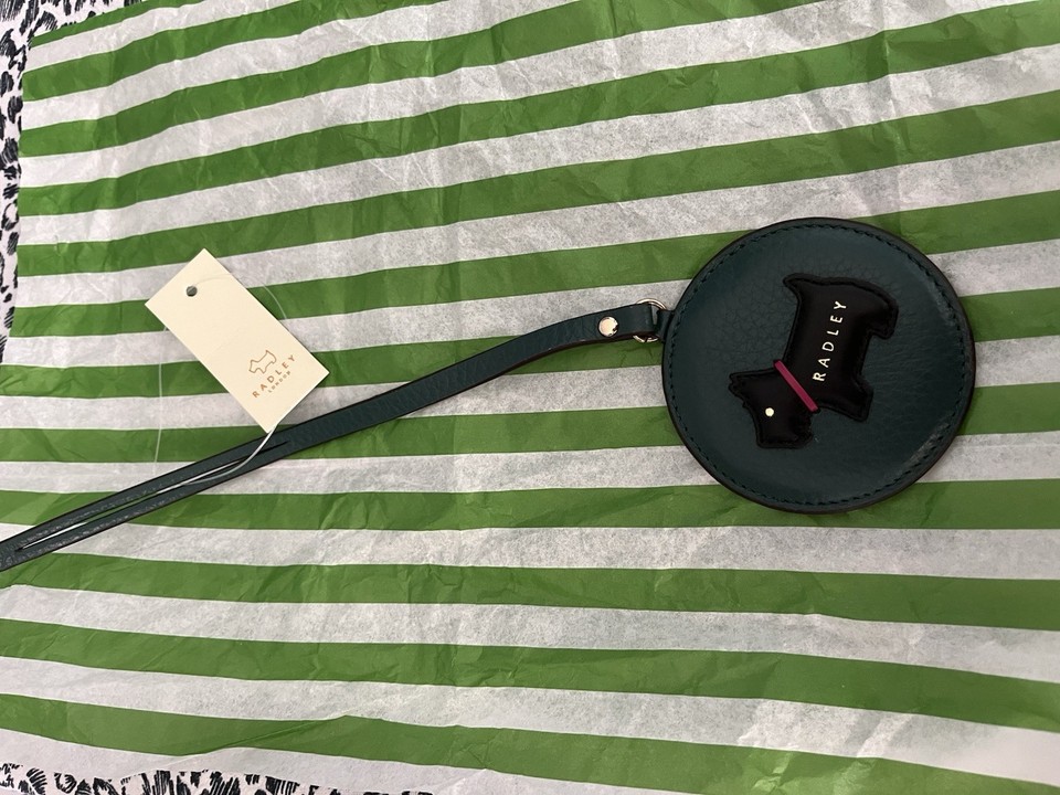 Radley London Radley Green Leather Mirror Bag Charm Keyring Rrp£29 New ...
