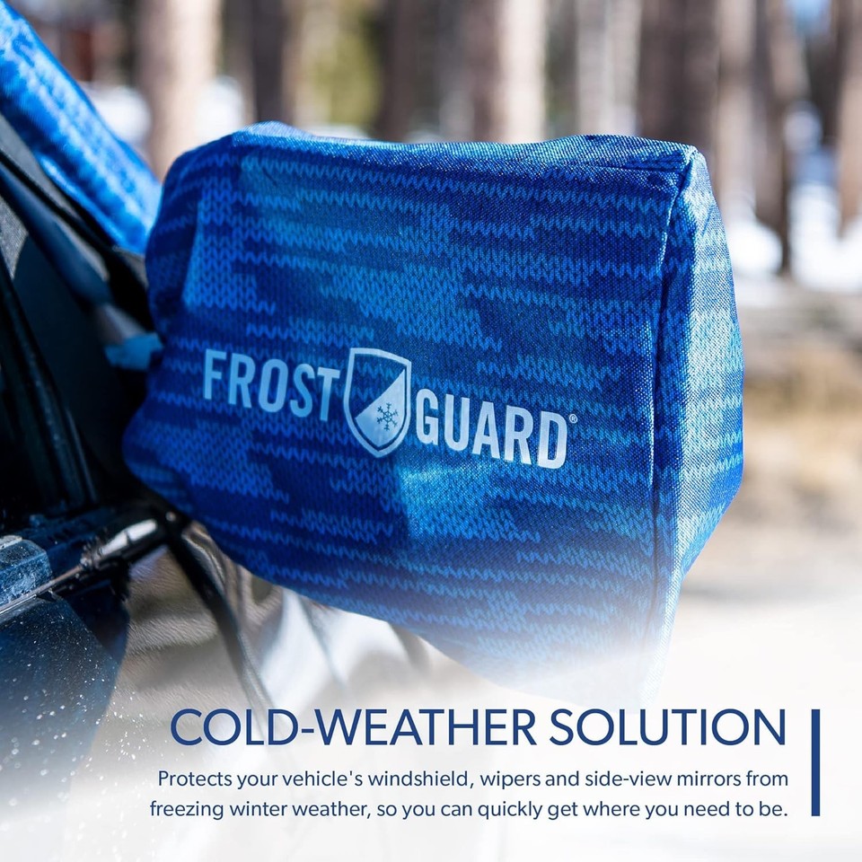 FrostGuard Deluxe | Full-Coverage Car Windshield Cover, XL - Blue, 41 ...