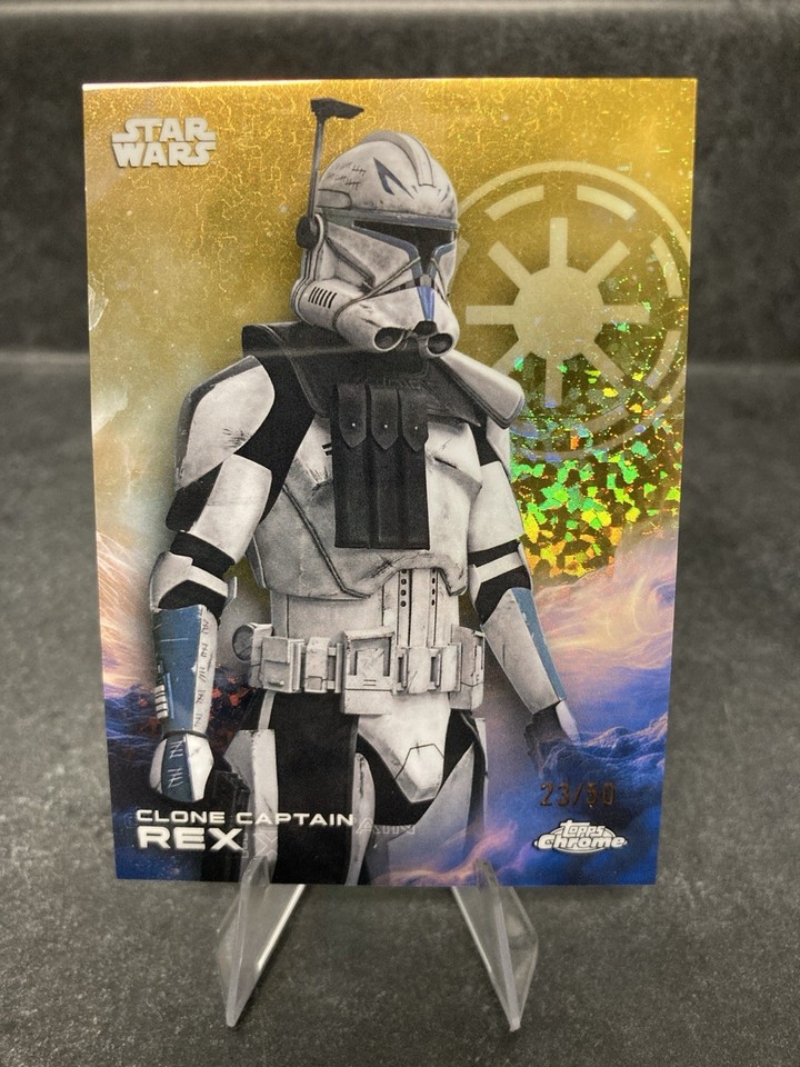 Clone Captain Rex 2025 Topps Chrome Star Wars #26 True Gold Refractor ...