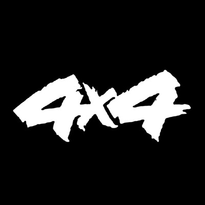 4X4 OFFROAD AWD MUD 4WD CAR DECAL STICKER 100mm White Sticker no ...