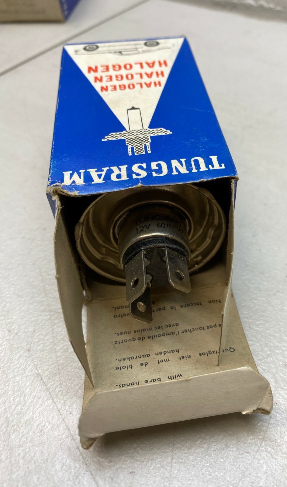 HALOGEN HEADLIGHT BULB H4 60/55W 12V P45T BASE for MOTORCYCLES L6260H ...