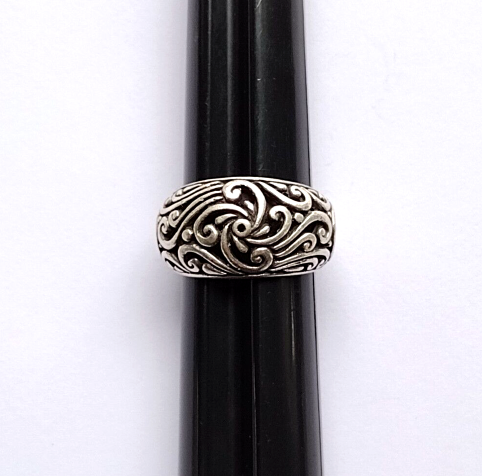 ! Beautiful Vintage Signed MLD BRODIE Sterling Silver Swirl Ring - Sz 7 ...