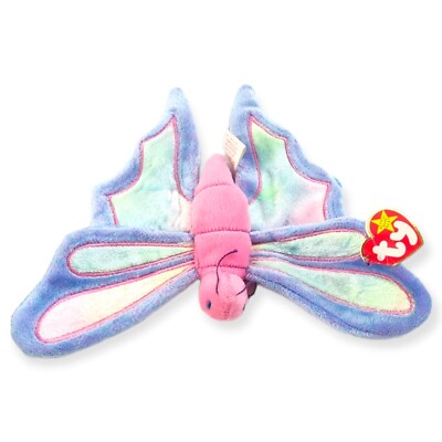 Ty Beanie Baby Flitter Tie-Dyed Butterfly Rare 1st edition. 8421042555 ...