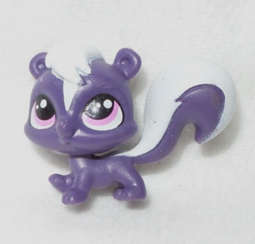 LITTLEST PETSHOP LPS #PC 56 ECUREUIL SUNRISE L'AROMA VIOLET BLANC YEUX ROSE (2) | eBay