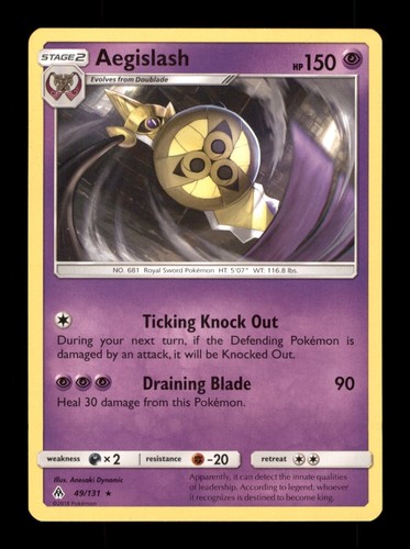 Aegislash 49/131 Regular 2018 Pokemon Trading Card TCG | eBay