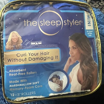 The Sleep Styler Mini Cushion Curlers Nighttime Short Fine Hair 12 - 3 ...