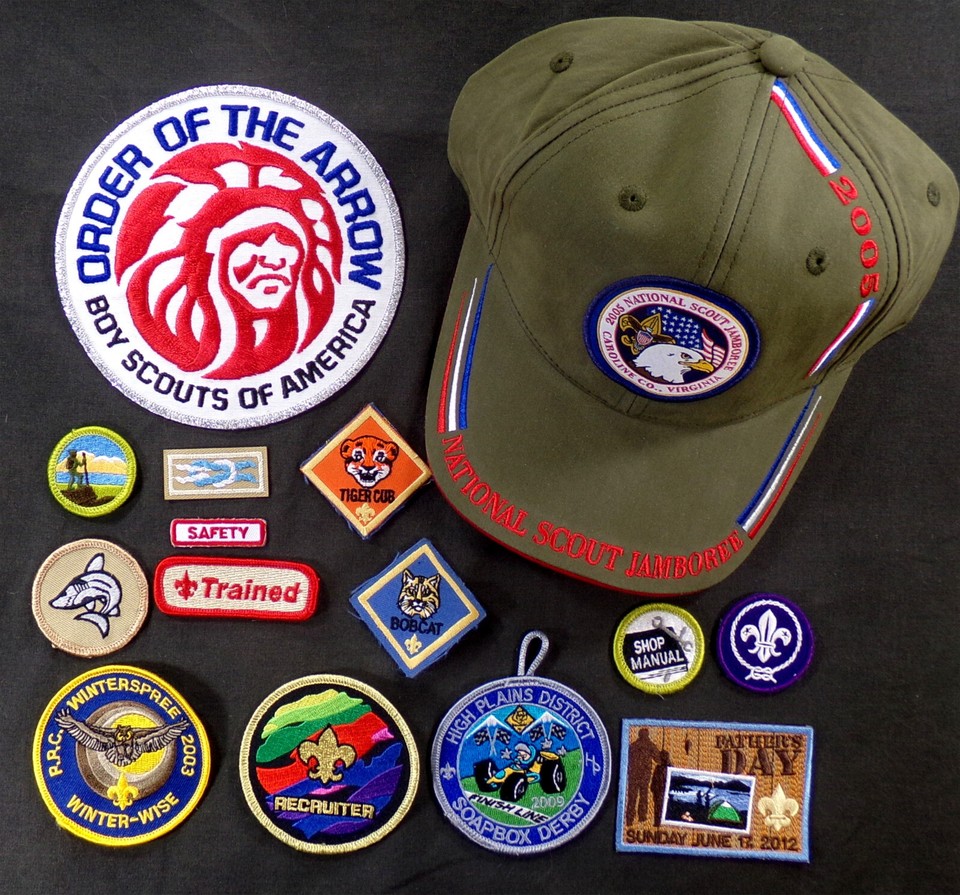 BOY SCOUT PATCHES: Huge Vintage Mixed BSA Scouting Lot Patch Pin Hat ...