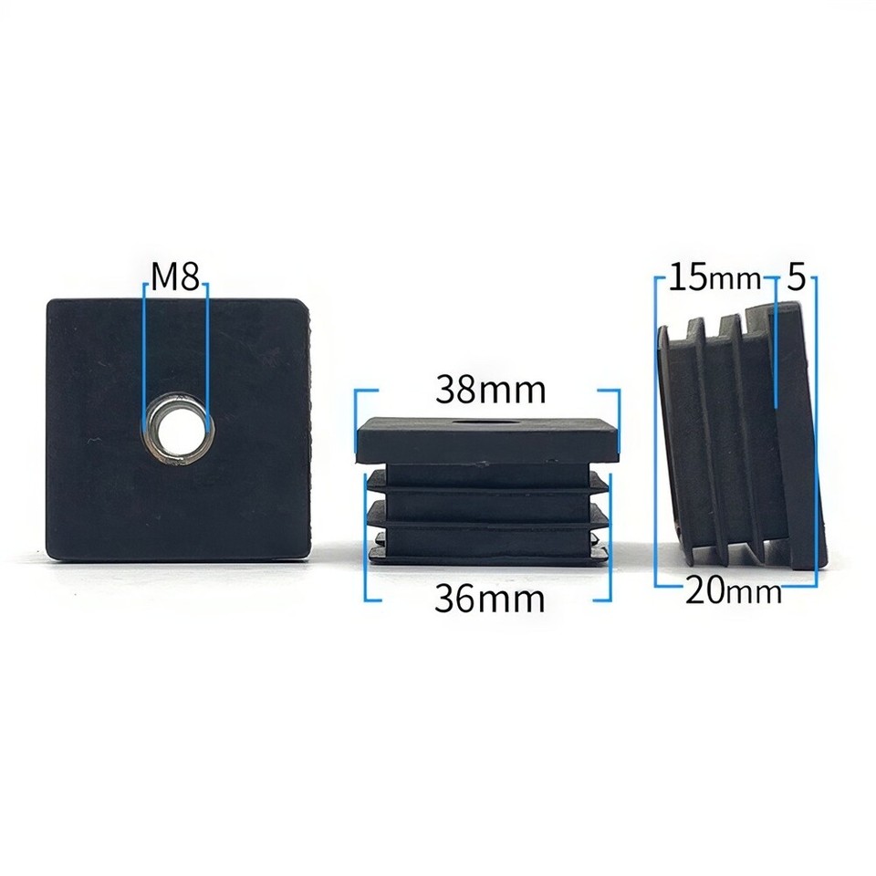 Plastic Square Pipe Plugs with Nut for Adjusting Height Balance of ...