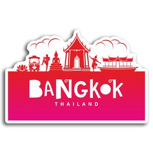 2 x 10cm Bangkok Thailand Travel Vinyl Stickers - Sticker Laptop ...