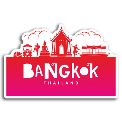 2 x 10cm Bangkok Thailand Travel Vinyl Stickers - Sticker Laptop ...