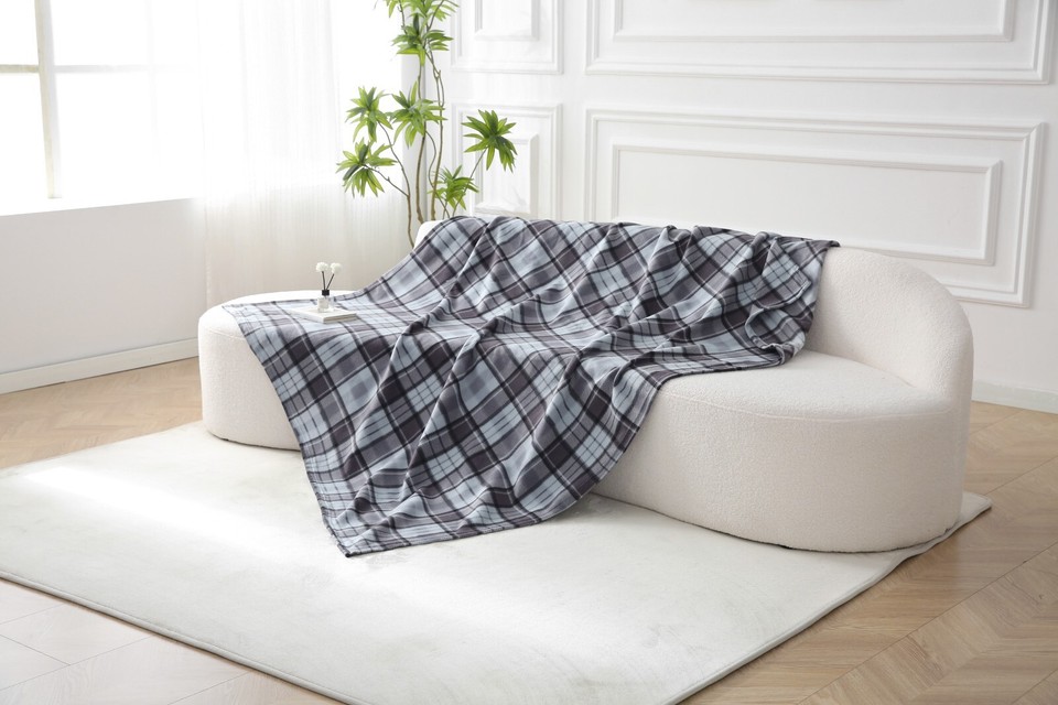 Tartan Fleece Blanket, Sofa Throw, Bed Throw Over, Cover EXTRA Large ...