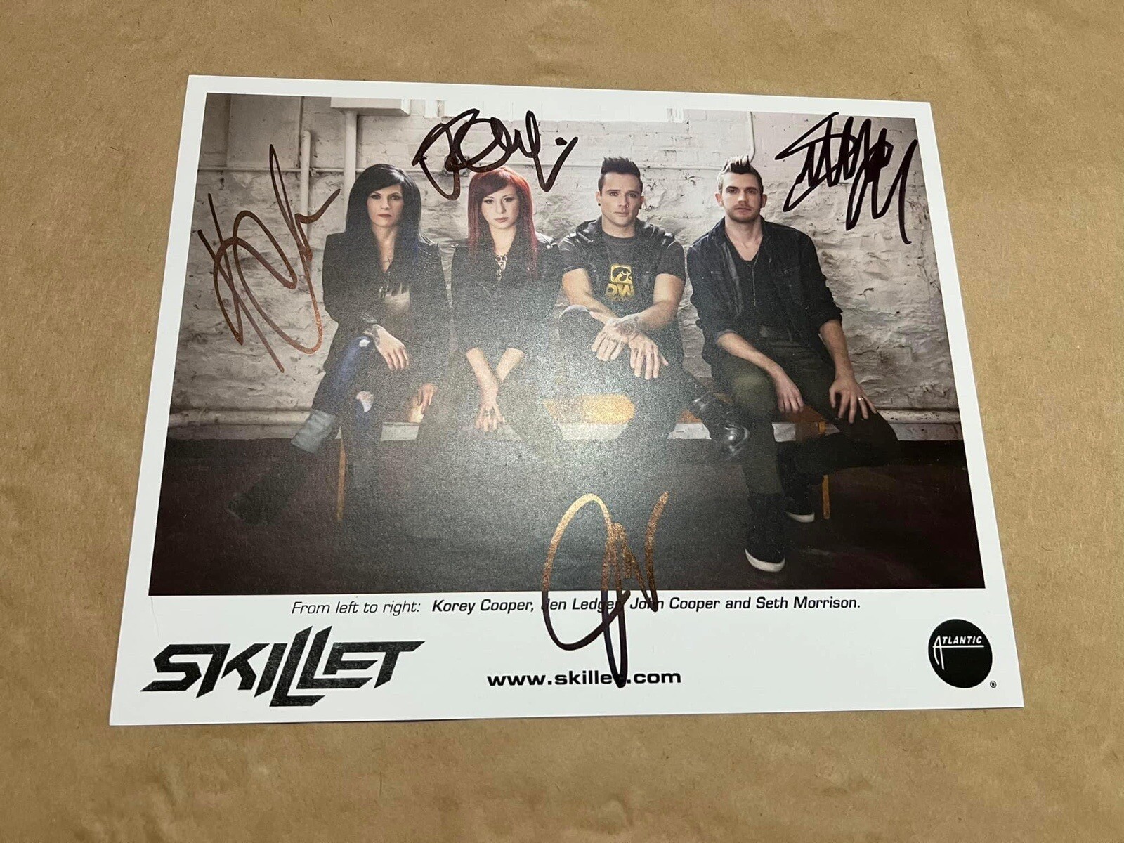 SKILLET OFFICIAL MEET & GREET CARD FULLY SIGNED 8X11 | eBay