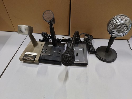 Lot of 4 Vintage Base Station Microphones - Used, Working Condition | eBay